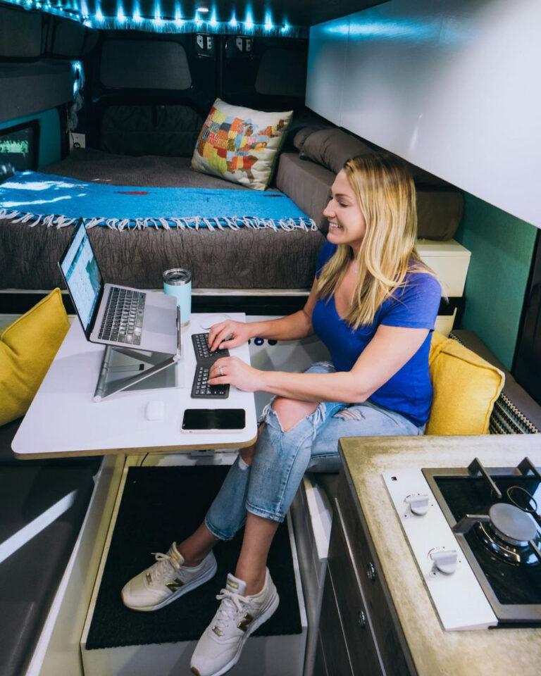 11 Ingenious Camper Van Office Ideas for Work on the Road