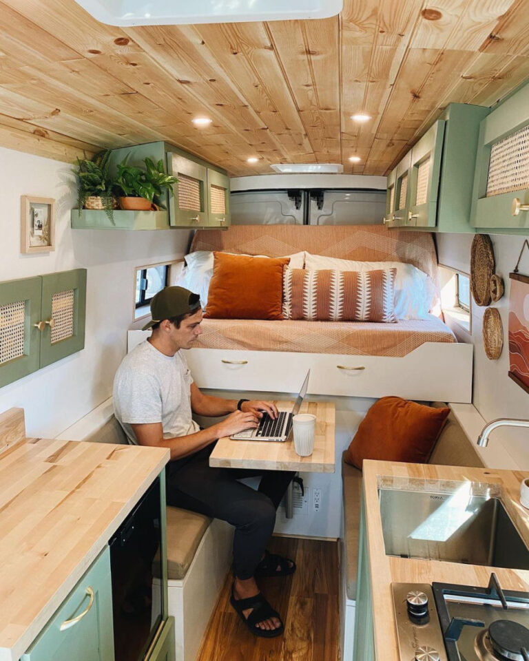 12 Smart and Stylish Campervan Table Ideas for Van Life - The Wayward Home